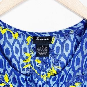 Vintage | Tops | Simi Bohemian Embroidered Patterned Tunic Dress Sm ...
